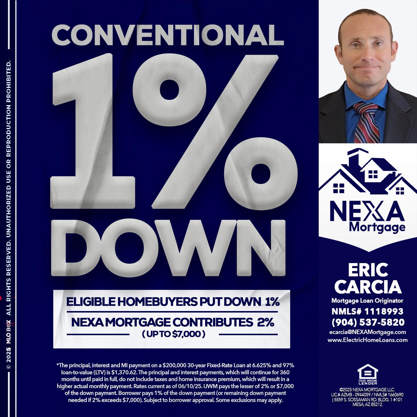 CONVENTIONAL - Eric Carcia -Mortgage Loan Originator