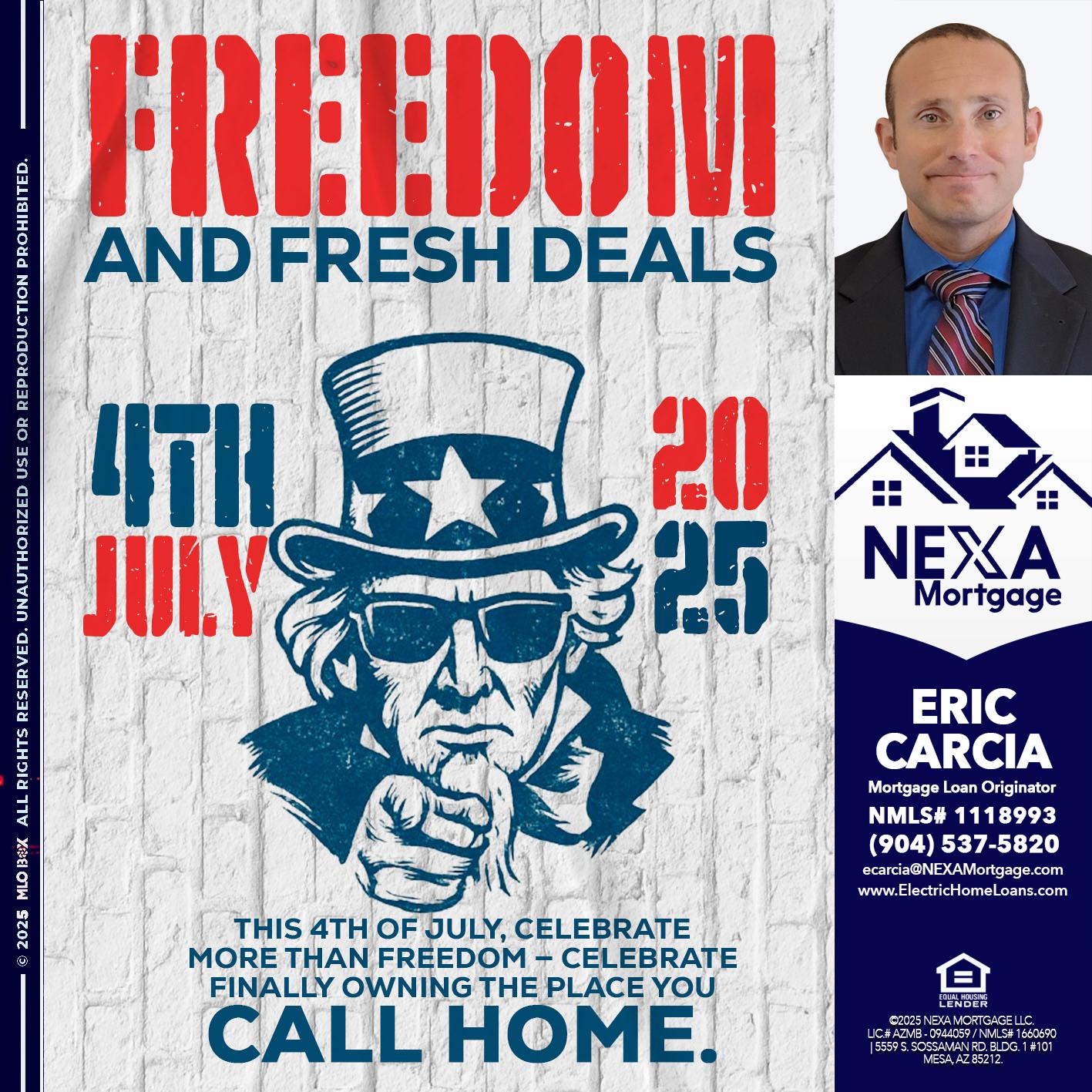 FREEDOM - Eric Carcia -Mortgage Loan Originator